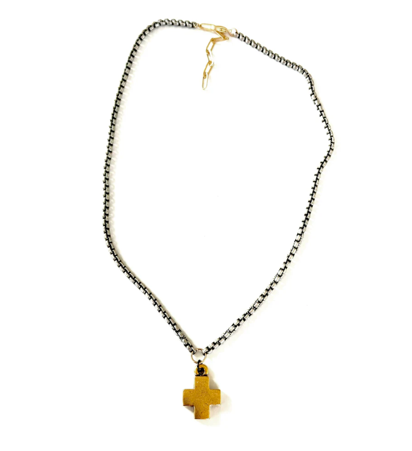 CV Designs Block Cross Necklace – 13 Hub Lane